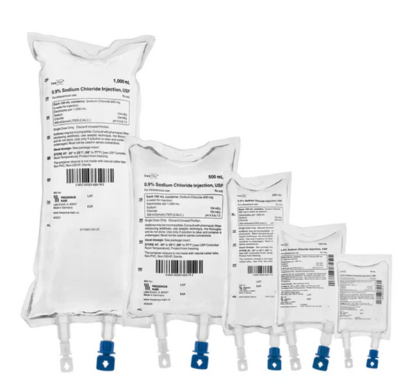 Fresenius 1000mL 0.9% Normal Saline for Injection, 12/Case